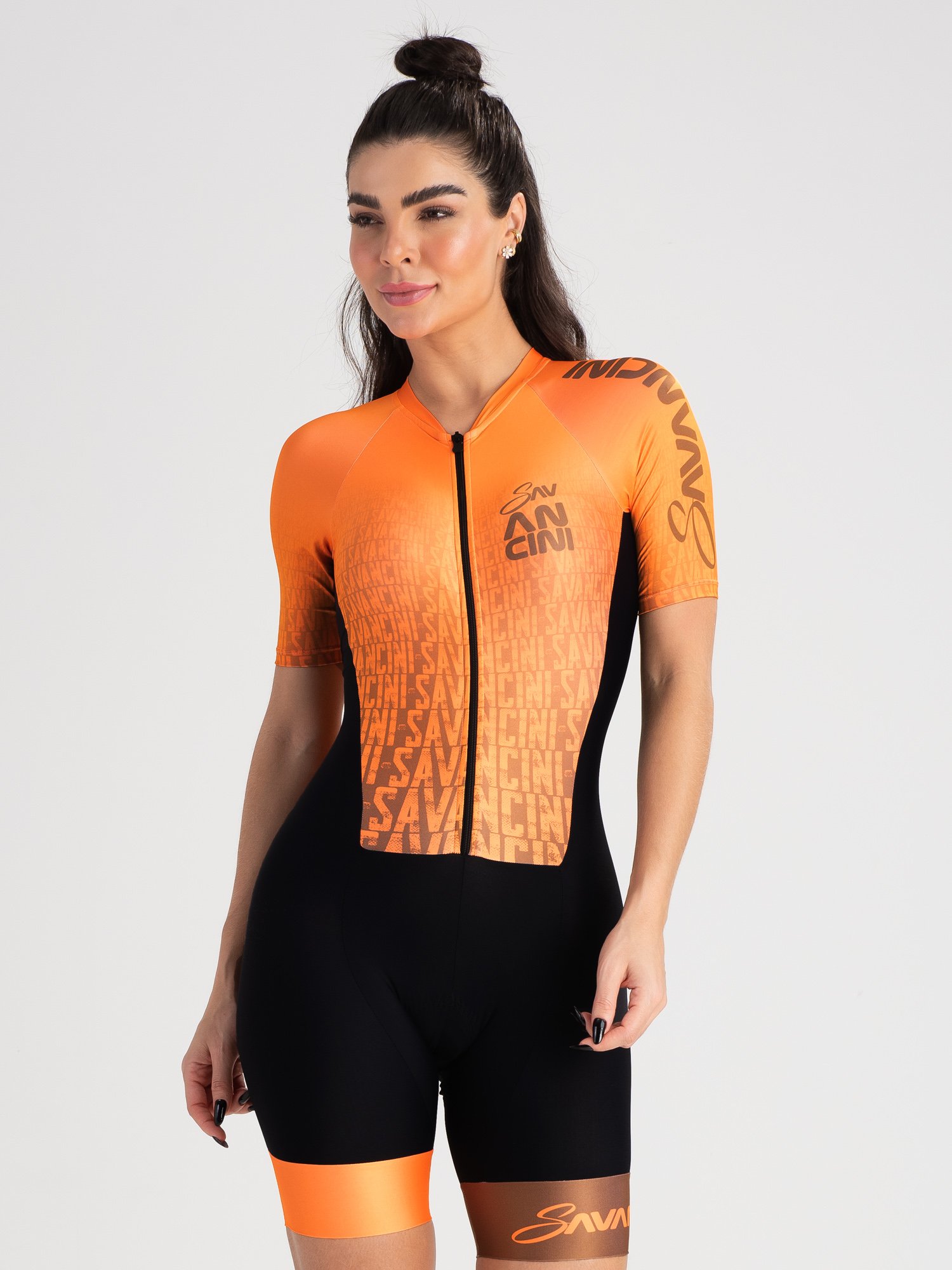 Macaquinho De Ciclismo Feminino Savancini Infinity Coffee