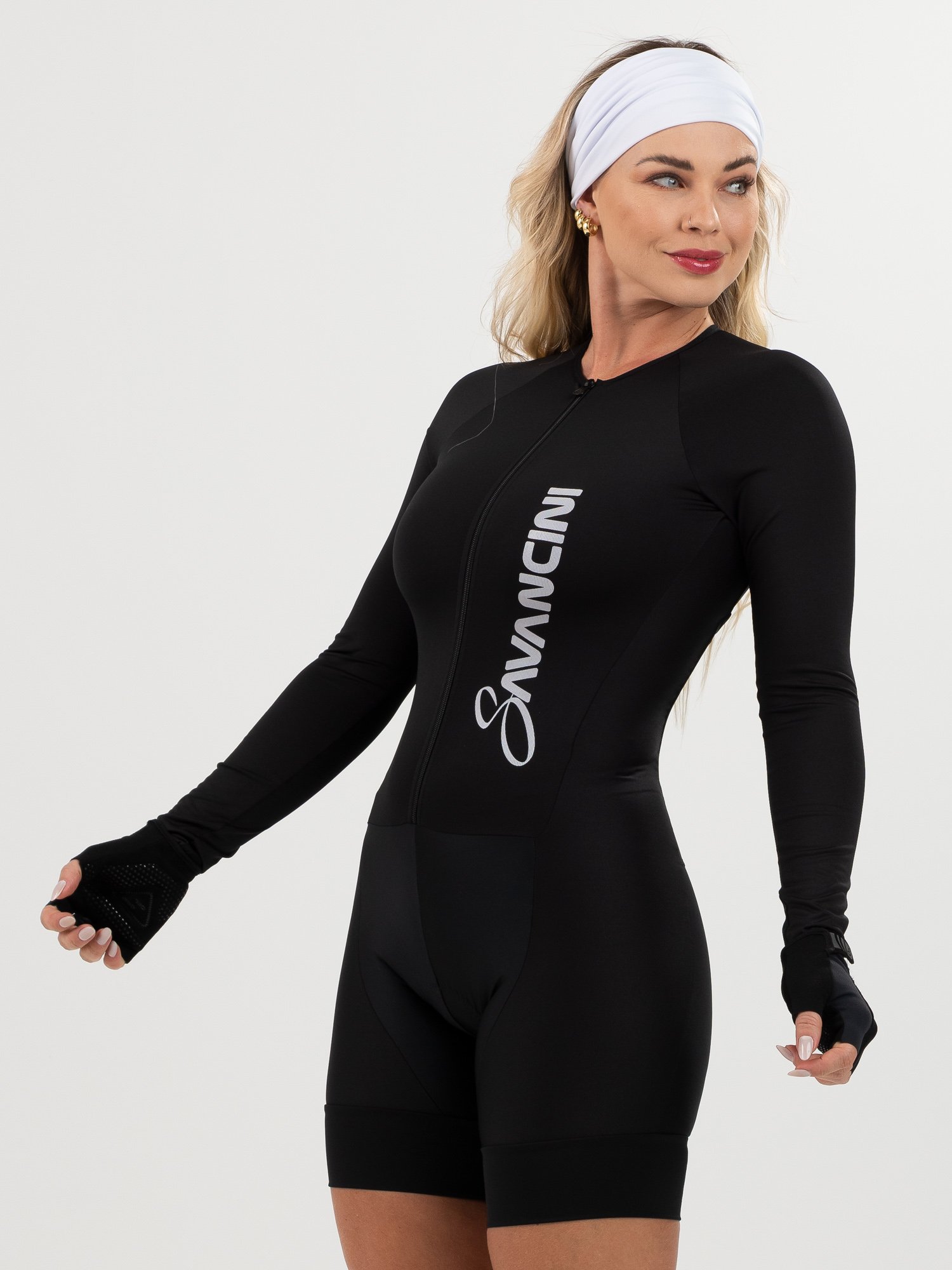 Macaquinho De Ciclismo Feminino - Forro GEL - Manga Longa Impulse Absolut